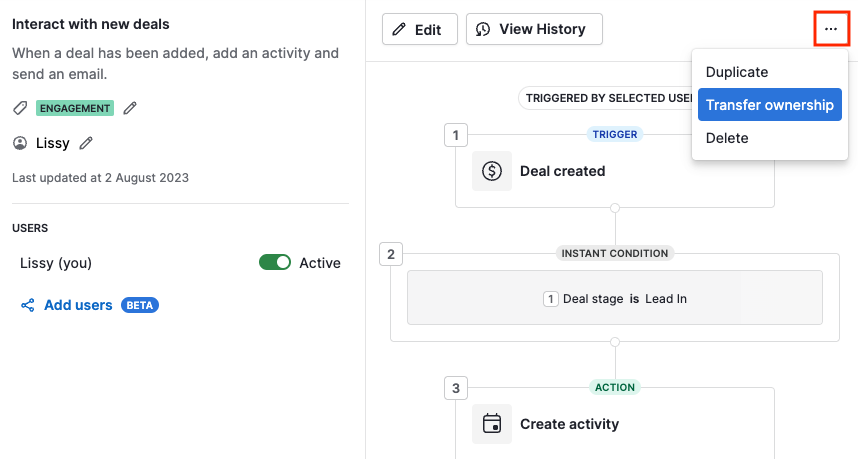 Automations - Knowledge Base | Pipedrive